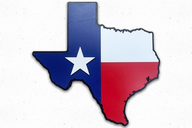 Texas State Shape Wood Flag, Texas Flag, TX State, Wood, State Flag ...