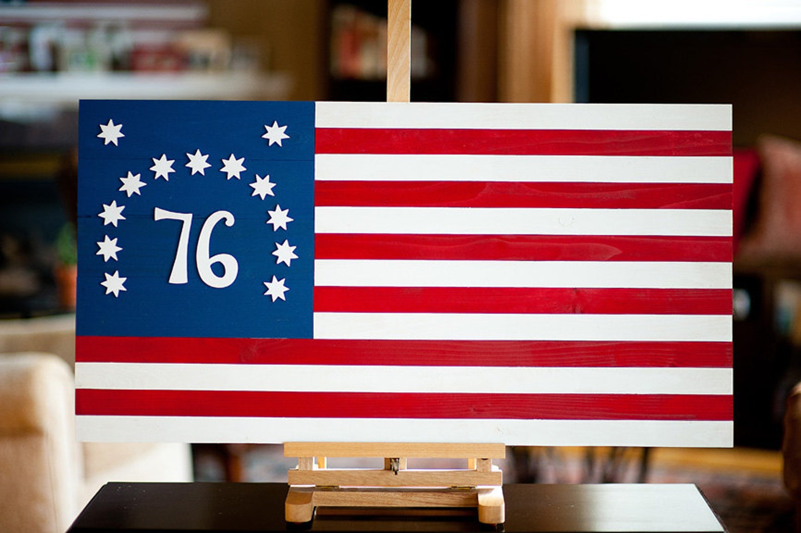 Bennington 76 Wood Flag American Flag American Wood Flag US - Etsy