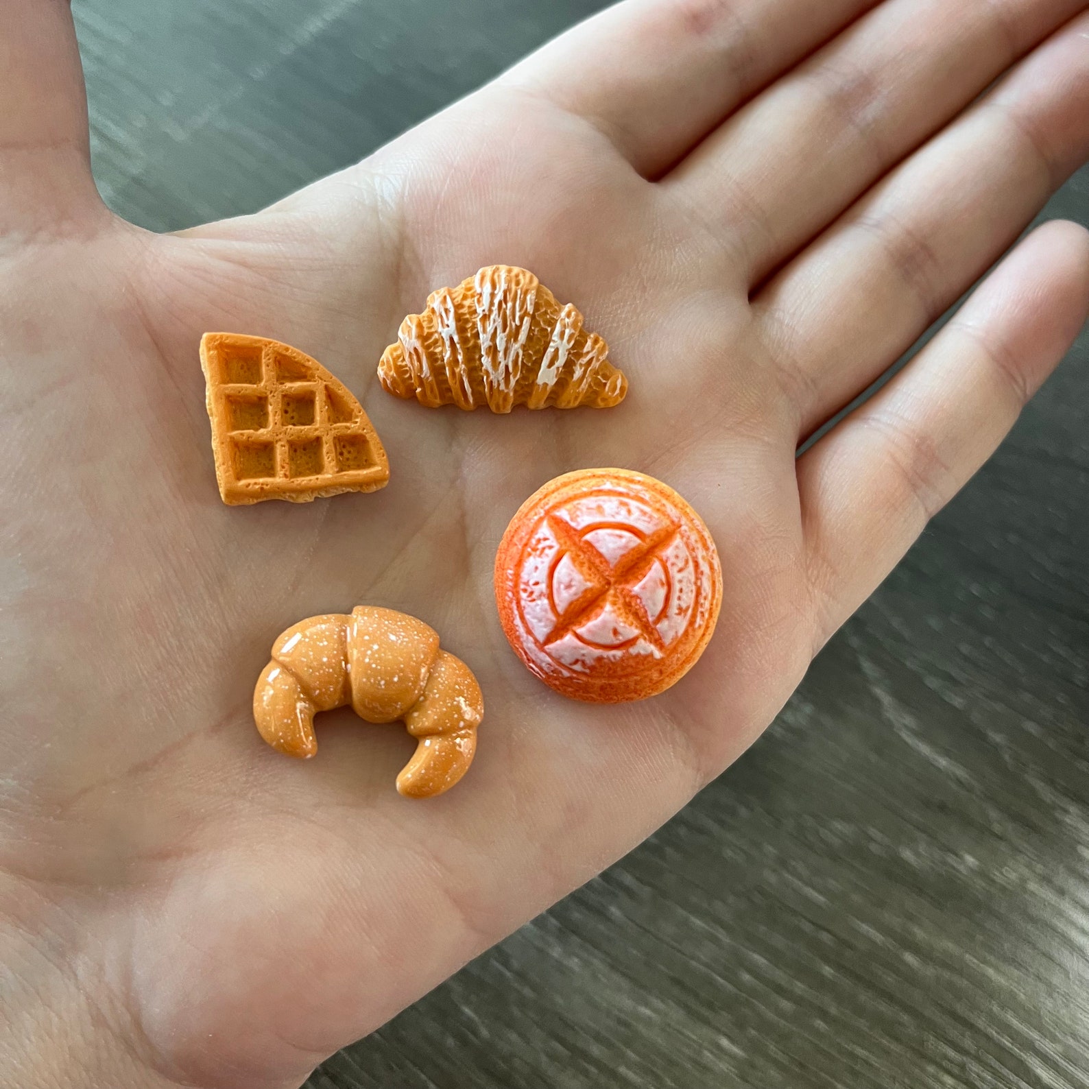 Breakfast Magnet Set Croissant Bread Waffle Magnet French - Etsy
