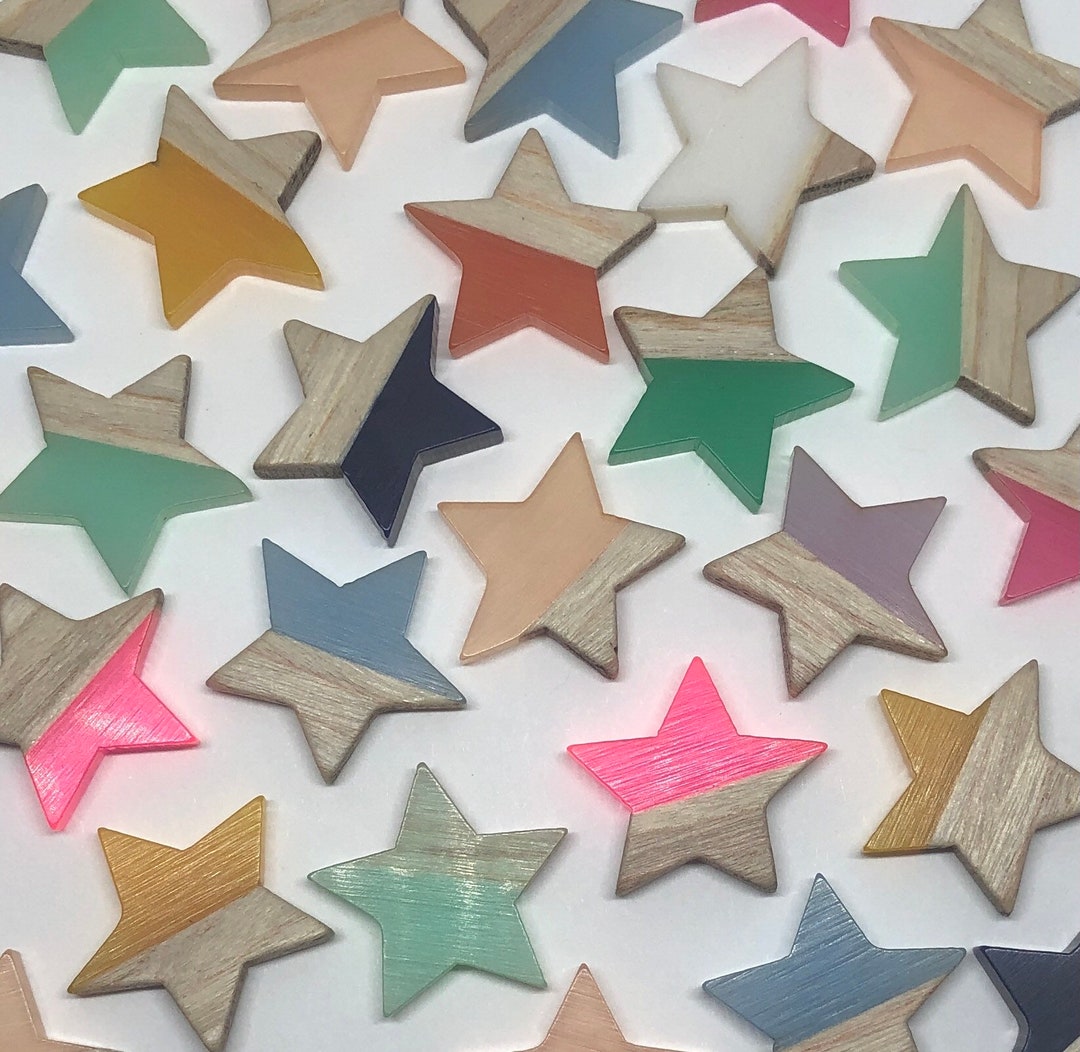 Star Magnets Wooden Magnets Resin Magnets Galaxy Magnets - Etsy