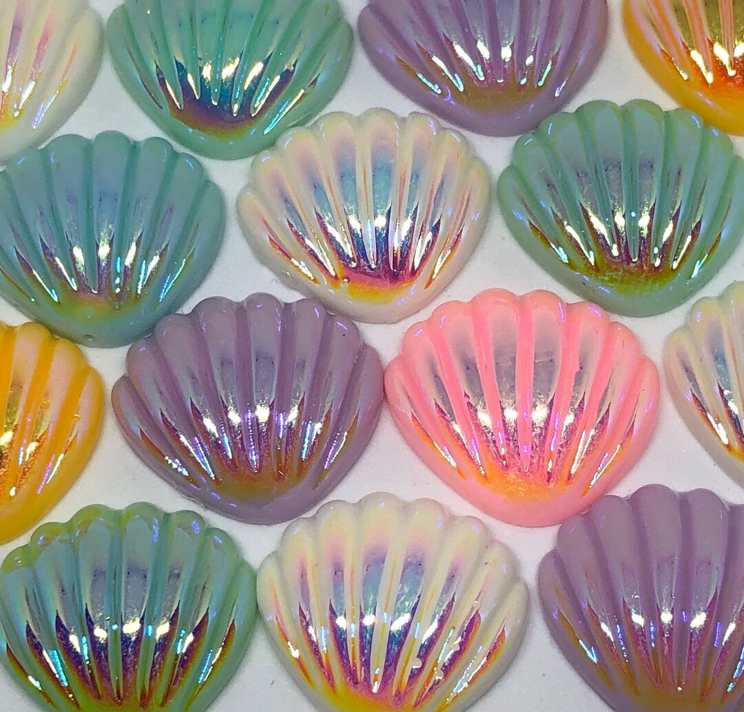 Shell Magnet, Glitter Magnet, Beach Decor, Fun Decor, Colorful Decor ...