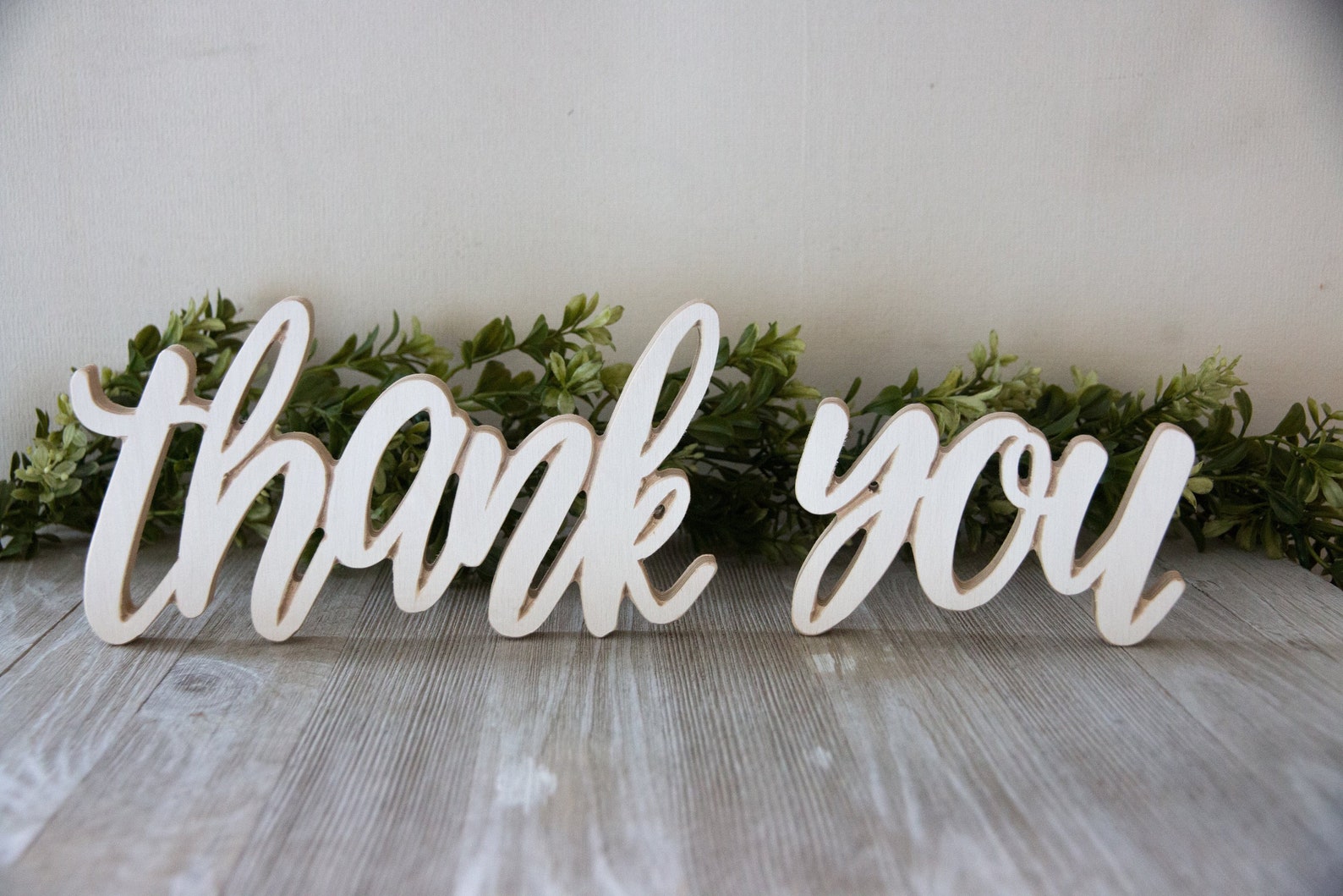 Small Wooden Thank You Sign Cutout Stand Alone Word Letter | Etsy