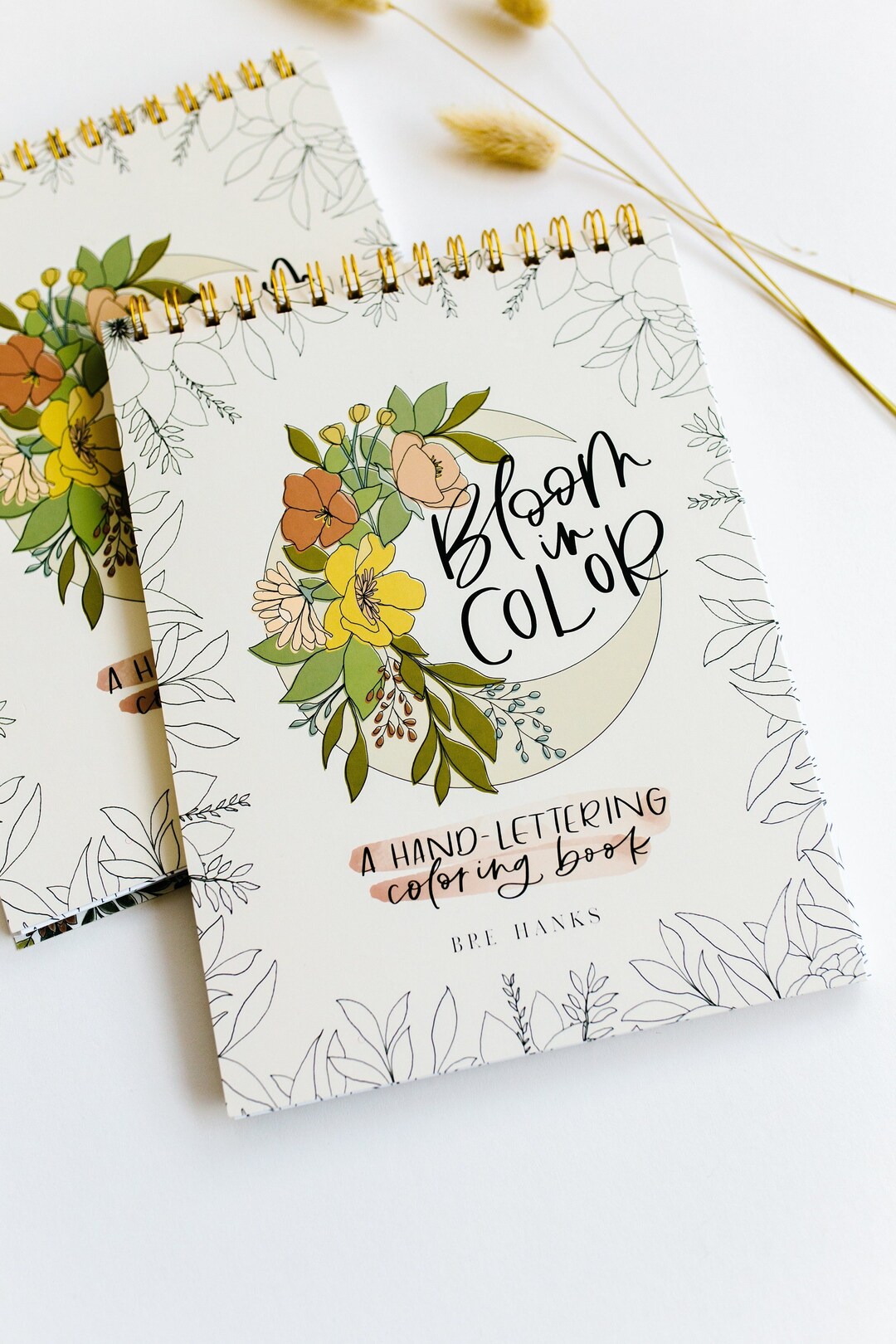 Bloom in Color: A Floral Hand-lettering Calligraphy Coloring Book ...