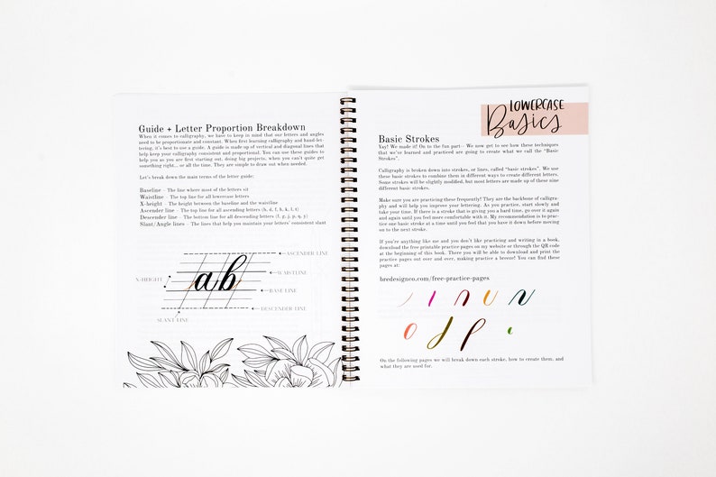 Calligraphy Handlettering Kit + 2 Brush Pens + FREE Worksheets, Learn ...