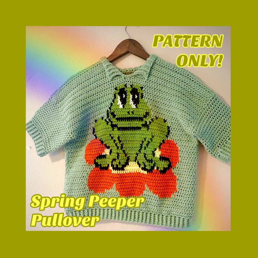 CROCHET PATTERN, Spring Peeper Pullover - Etsy