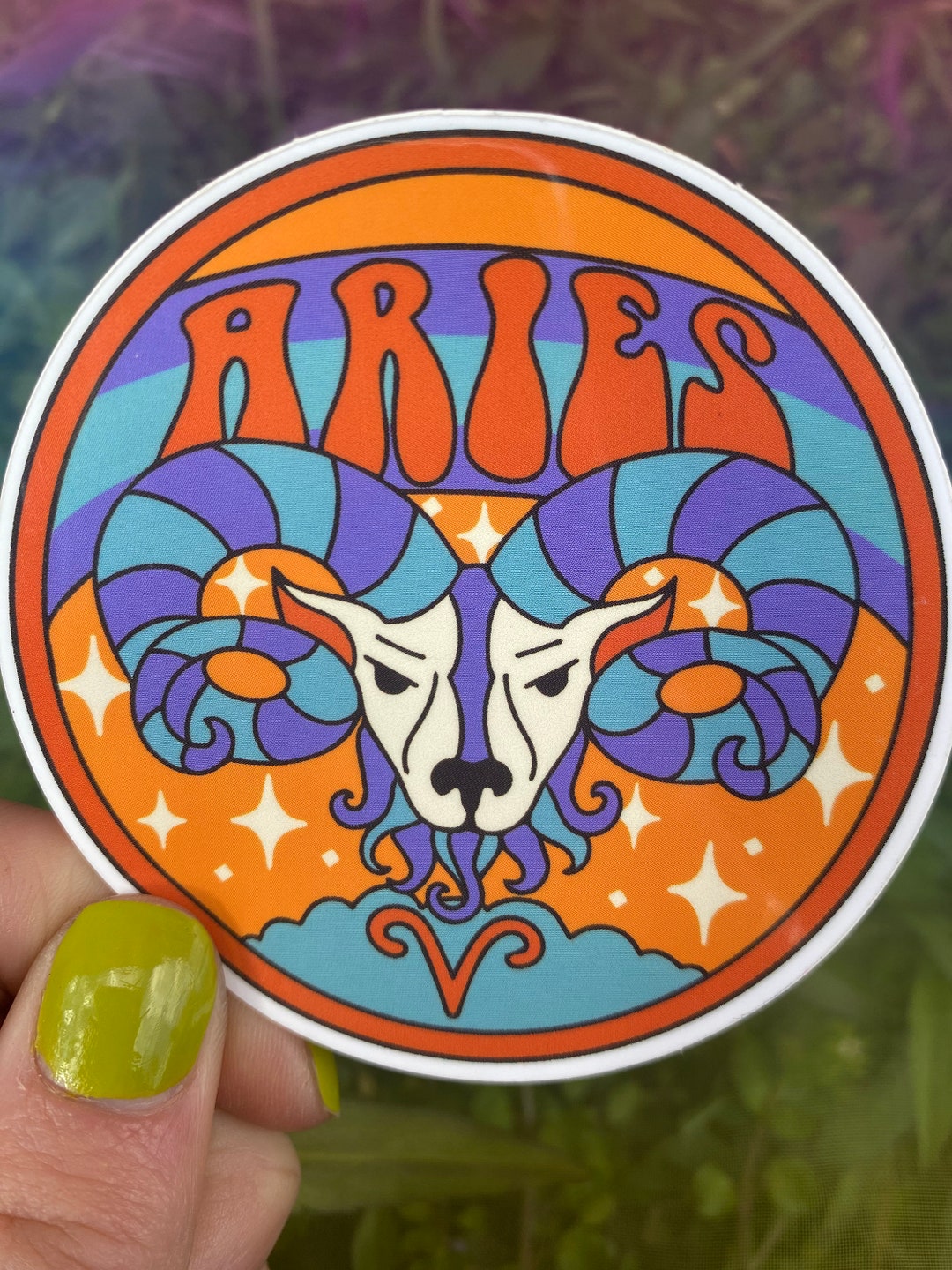 Aries Sticker, Zodiac Sign, Laptop Stickers, Water Bottle, Astrology ...