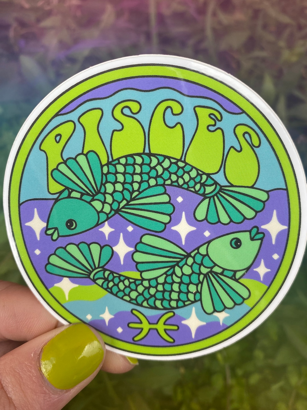 Pisces Sticker, Zodiac Sign, Laptop Stickers, Water Bottle, Astrology ...