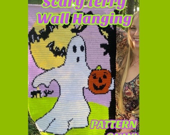 Love Ghost Crochet Wall Hanging Tapestry Pattern - Etsy