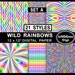 21 Rainbow Paper - Wild Rainbows Digital Papers 12x12" Tiedye ...