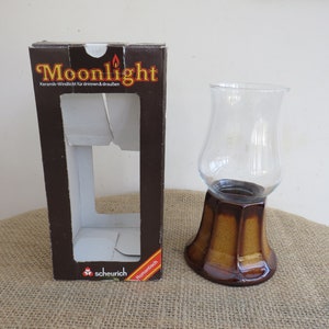 West German Scheurich Ceramic and Glass Candle or Tea Light Holder With ...