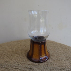 West German Scheurich Ceramic and Glass Candle or Tea Light Holder With ...