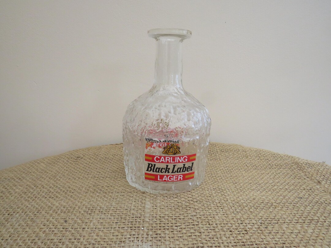 Retro Original Circa 1980's Carling Black Label Lager Glass Decanter ...