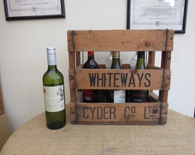 Vintage Wooden Pop Bottle Crate WHITEWAYS CYDER Co. Dated May 1962 ...