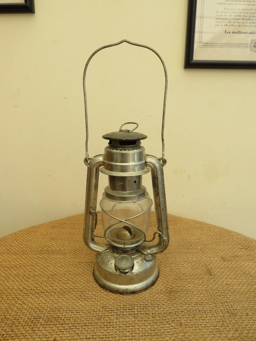 Vintage West German Feuer Hand Original 275 Baby Metal Hurricane Lamp ...