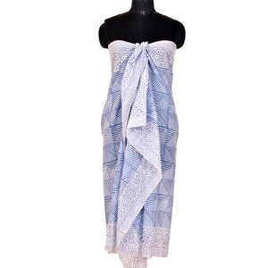 Blue Sarong Sarong Bachelorette Beach Cover up Block - Etsy