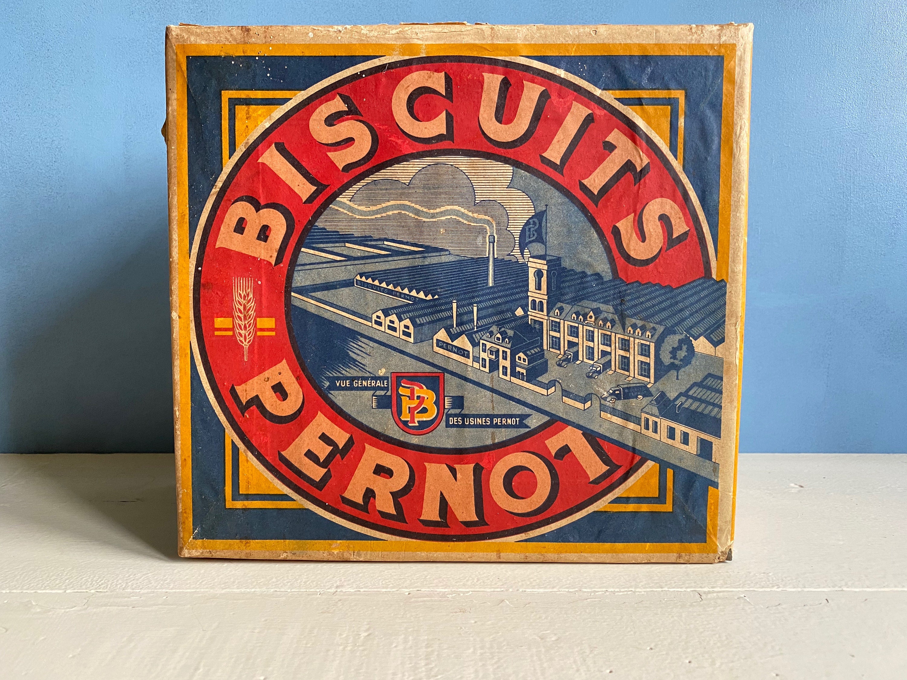 Vintage French Biscuit Tin, Biscuits Pernot, Advertising Graphics - Etsy