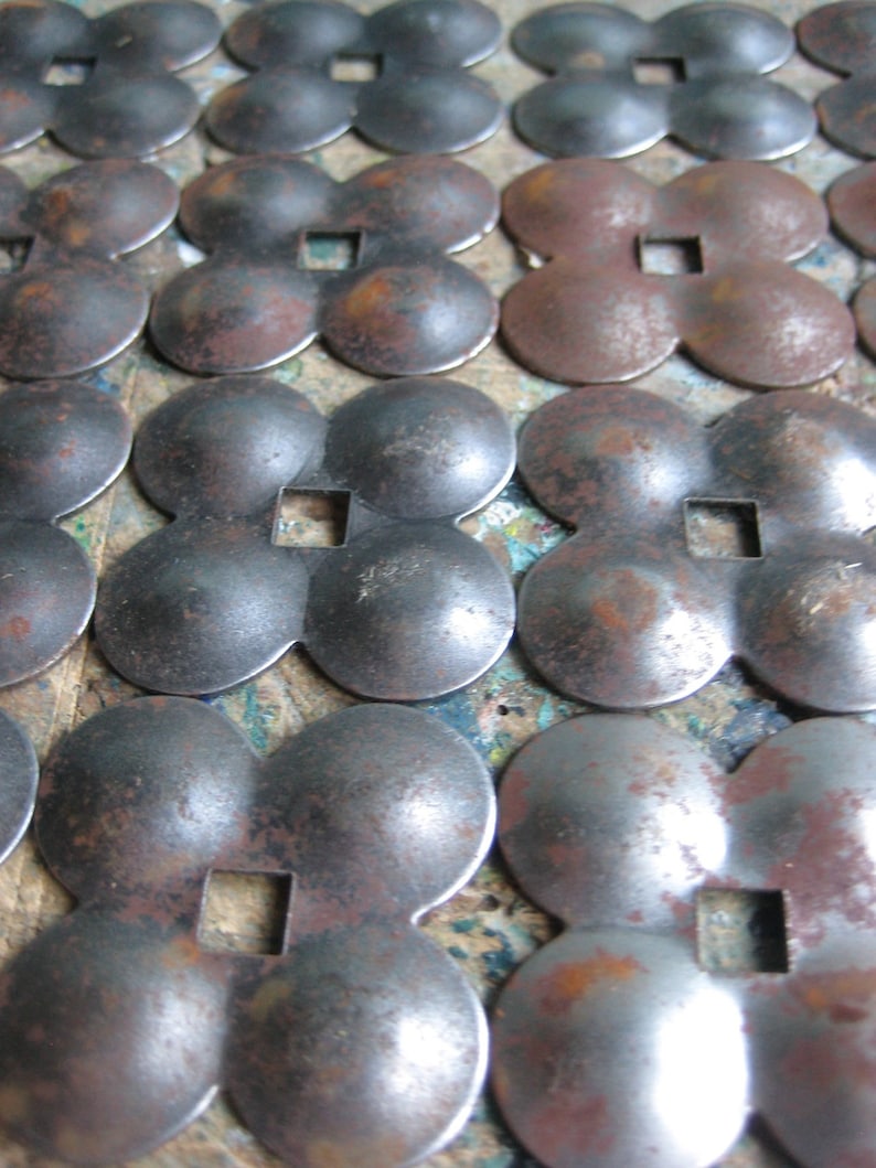 Vintage French Steel Escutcheons Square Escutcheons | Etsy