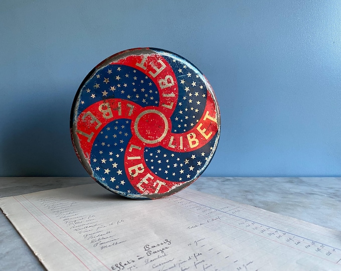 A Vintage French Tin Box, Olibet Biscuit Tin - Etsy