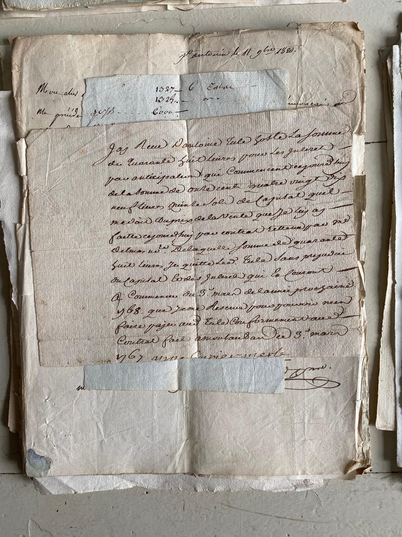 A Bundle of 15 Handwritten Papers From the 1800s - Etsy