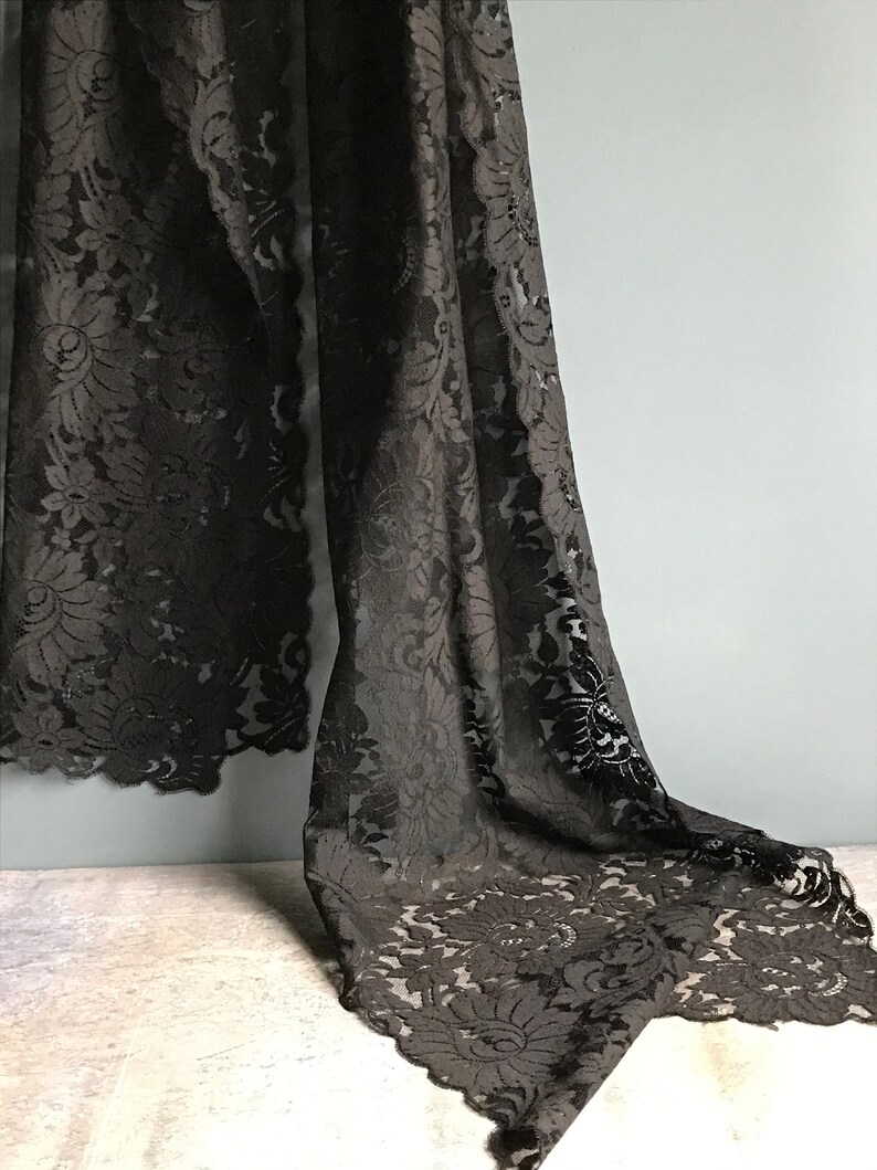 A vintage French mourning veil black mourning lace | Etsy