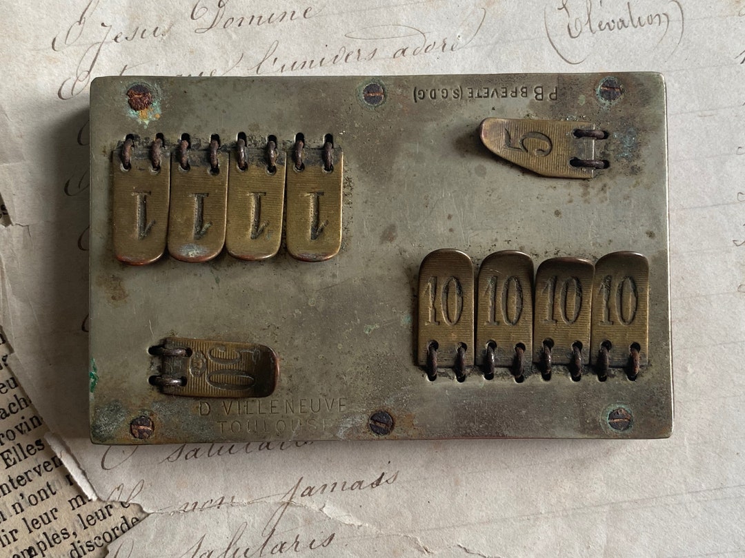 A Vintage French Bridge Scorer Wood and Metal Bridge Scorer - Etsy