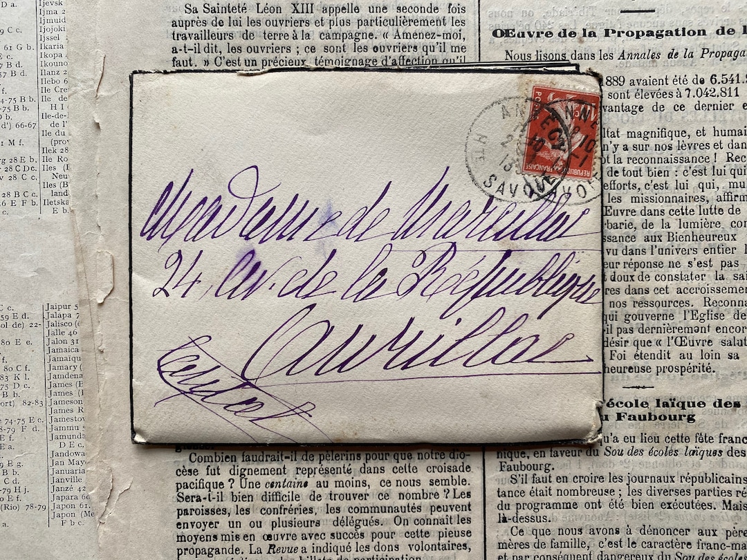 Antique French Hand Written Letter and Envelope - Etsy