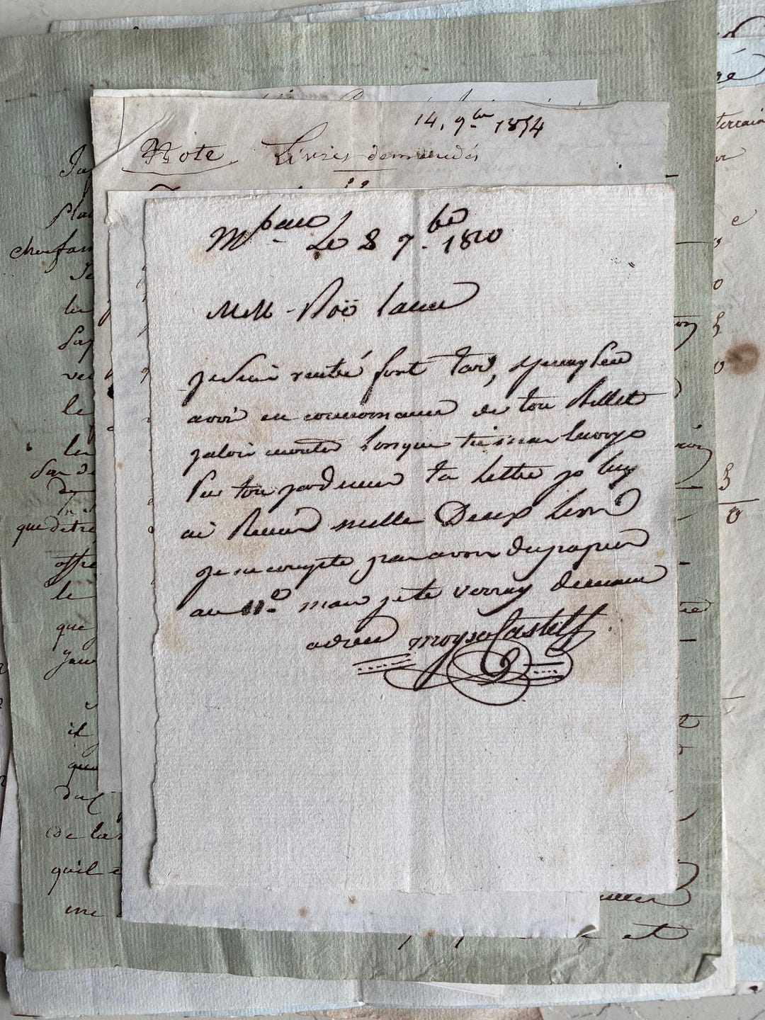 A Bundle of 15 Handwritten Papers From the 1800s - Etsy