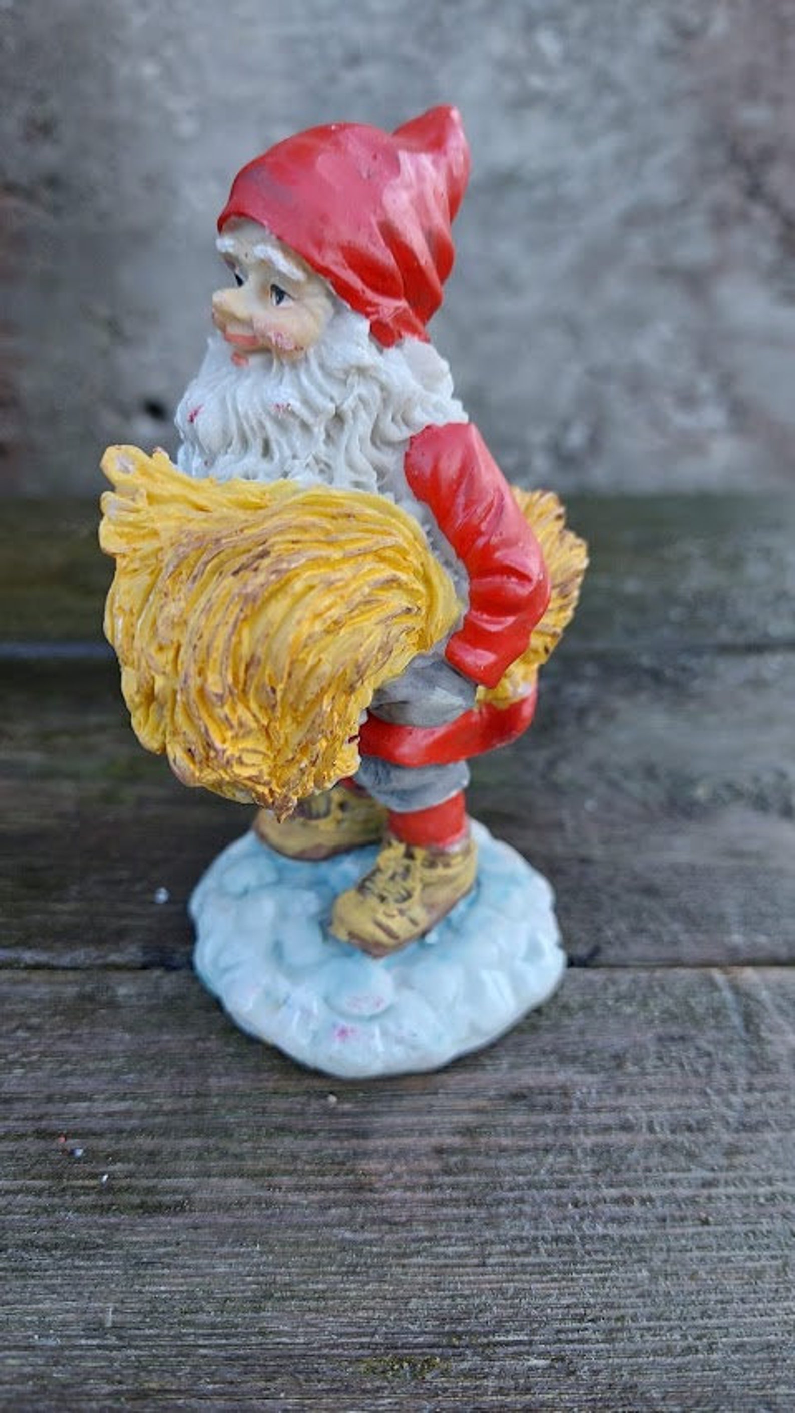 Norwegian Hedlund Gnome Nisse holding a hay Norwegian Elf | Etsy