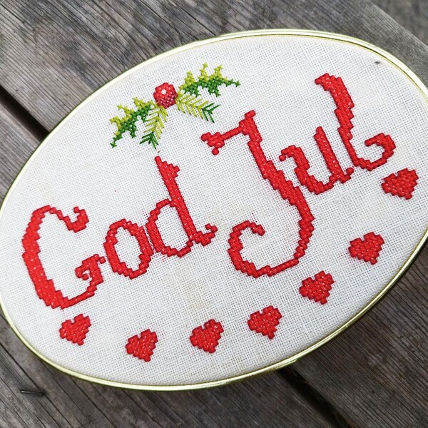 God Jul Cross Stitch - Etsy