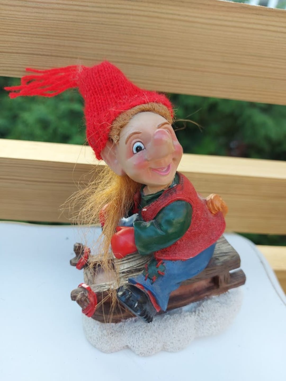 Scandinavian Christmas Elf on Sled Swedish Norwegian Danish - Etsy