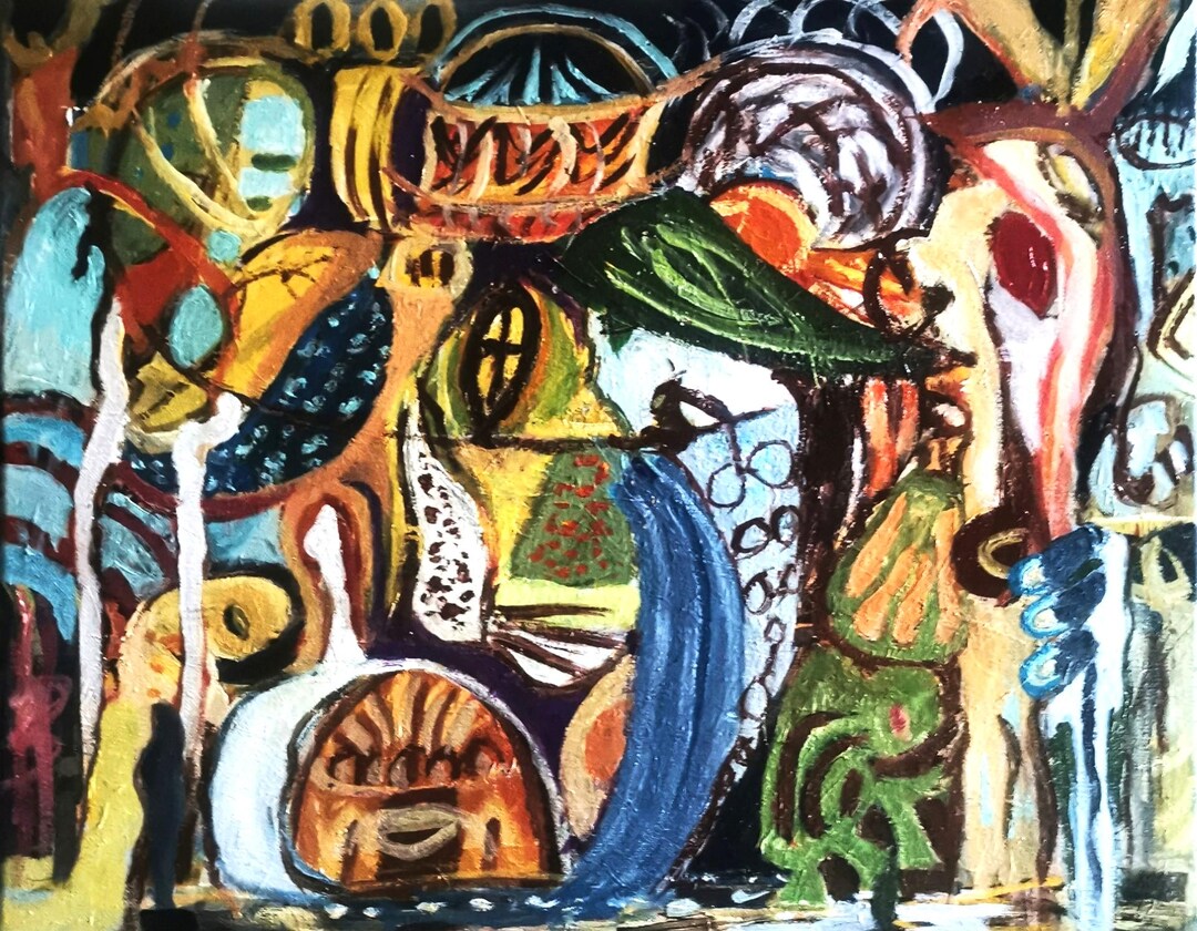 Brotherhood. Siblings. Contemporary Modern Abstract Art Print From the ...