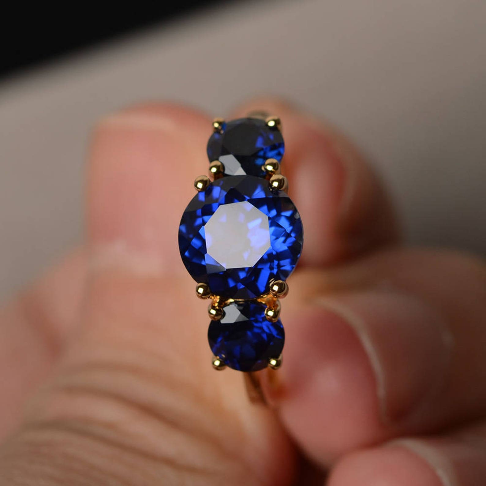 Blue Sapphire Ring Wedding Ring September Birthstone Ring | Etsy