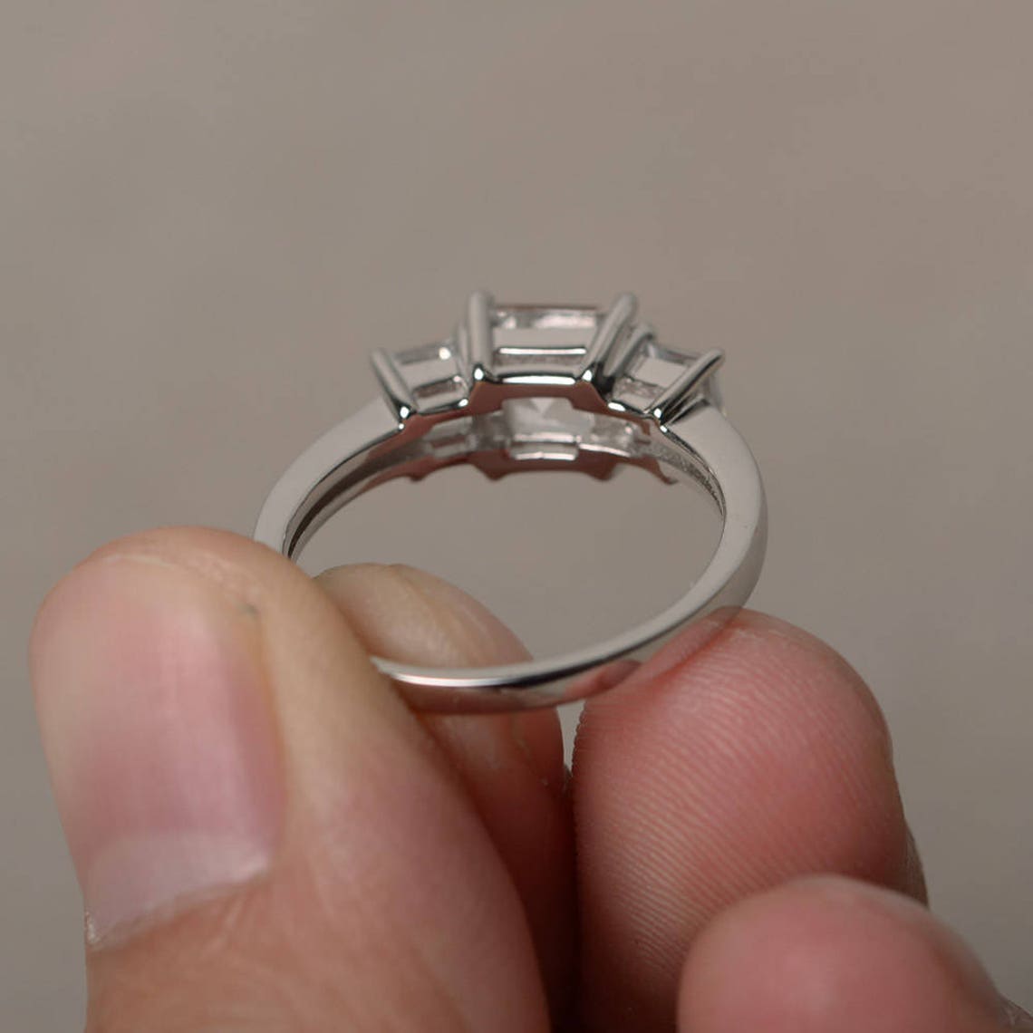 Natural White Topaz Rings Promise Rings Solid Silver Rings for - Etsy