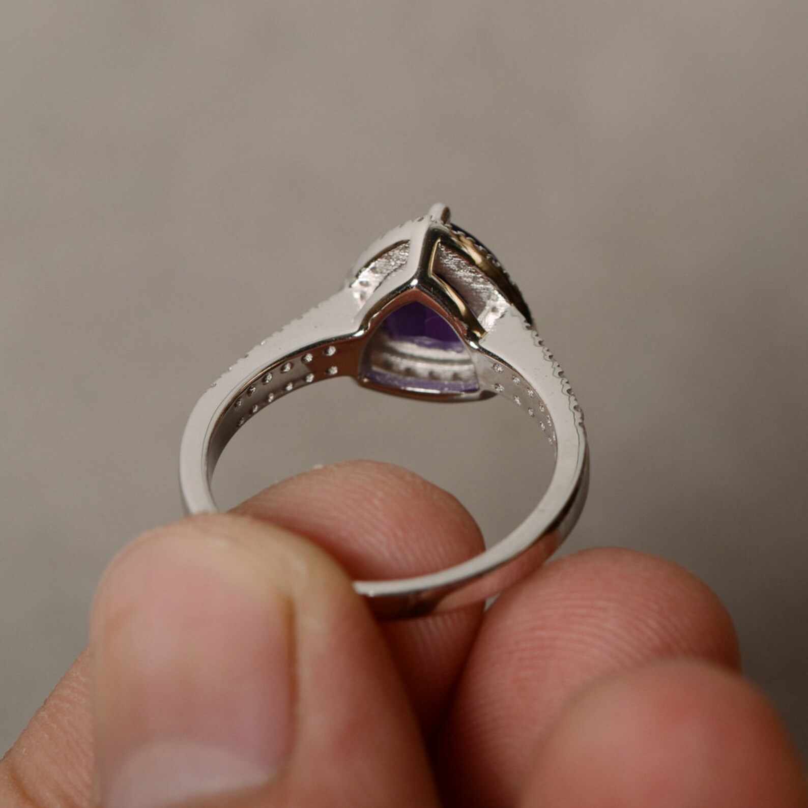 Natural Amethyst Ring Sterling Silver Ring Luxury Jewelry - Etsy