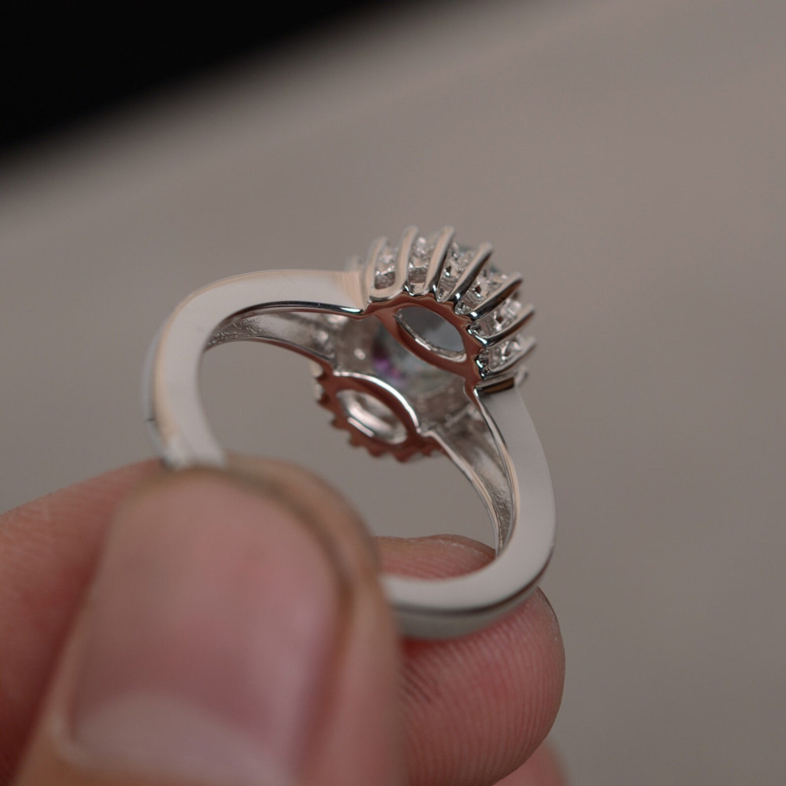 Mystic Topaz Ring Silver Rainbow Gemstone Ring Promise Ring - Etsy