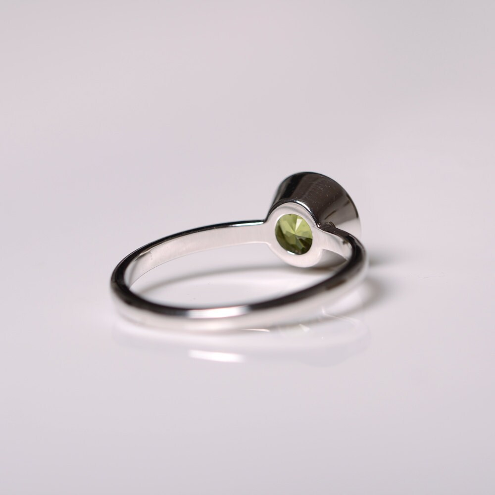 Sterling Silver Peridot Ring Silver Natural Peridot Jewelry - Etsy