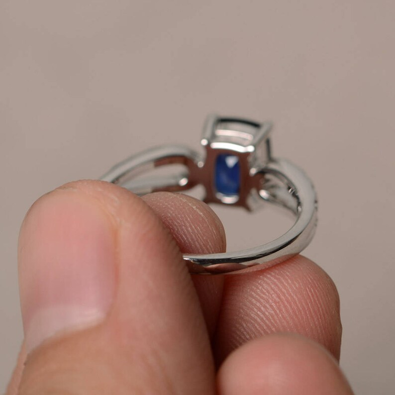 Blue Sapphire Rings Anniversary Rings September Birthstone - Etsy