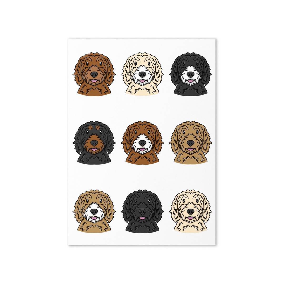 Cavapoo Greetings Card, Cavapoo Lover Card, Dog Print Greetings Card ...