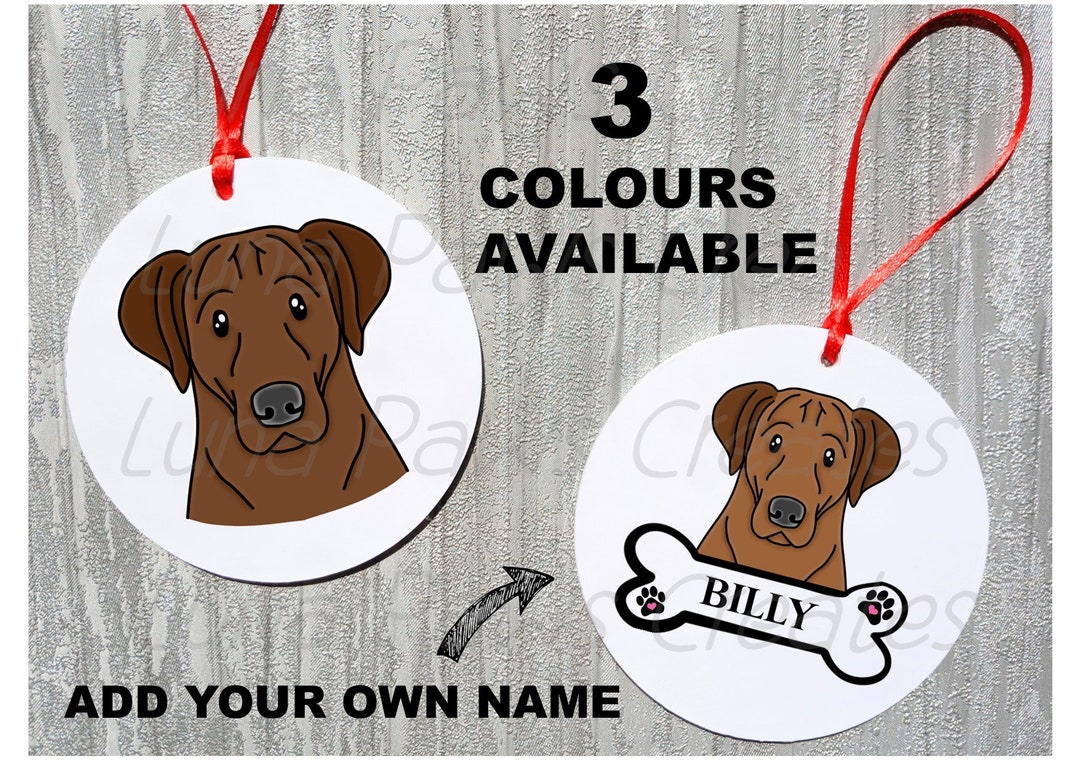 Rhodesian Ridgeback Decoration Christmas Ridgeback Ornament Custom ...