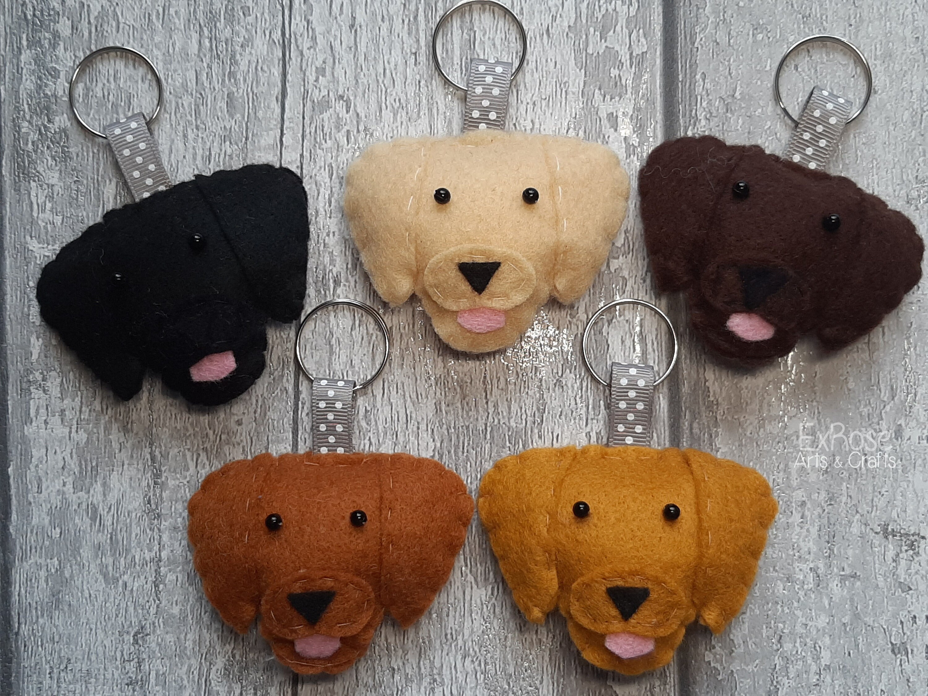 Labrador Keyring Felt Dog Keyring Felt Animal Keyring | Etsy