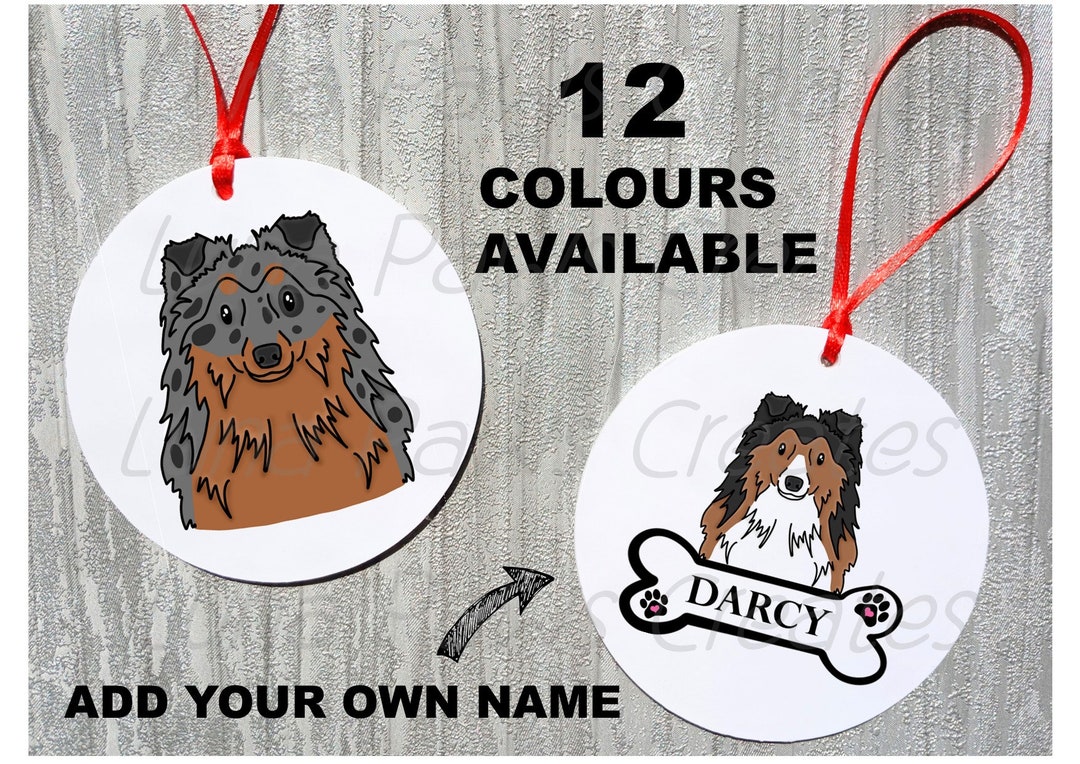Shetland Sheepdog Decoration Christmas Sheltie Ornament Custom Sheltie ...