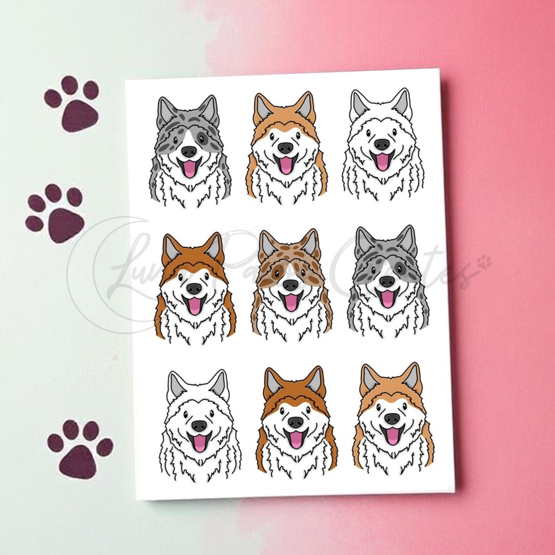 Japanese Akita Inu Greetings Card, Akita Inu Lover Card, Dog Print ...