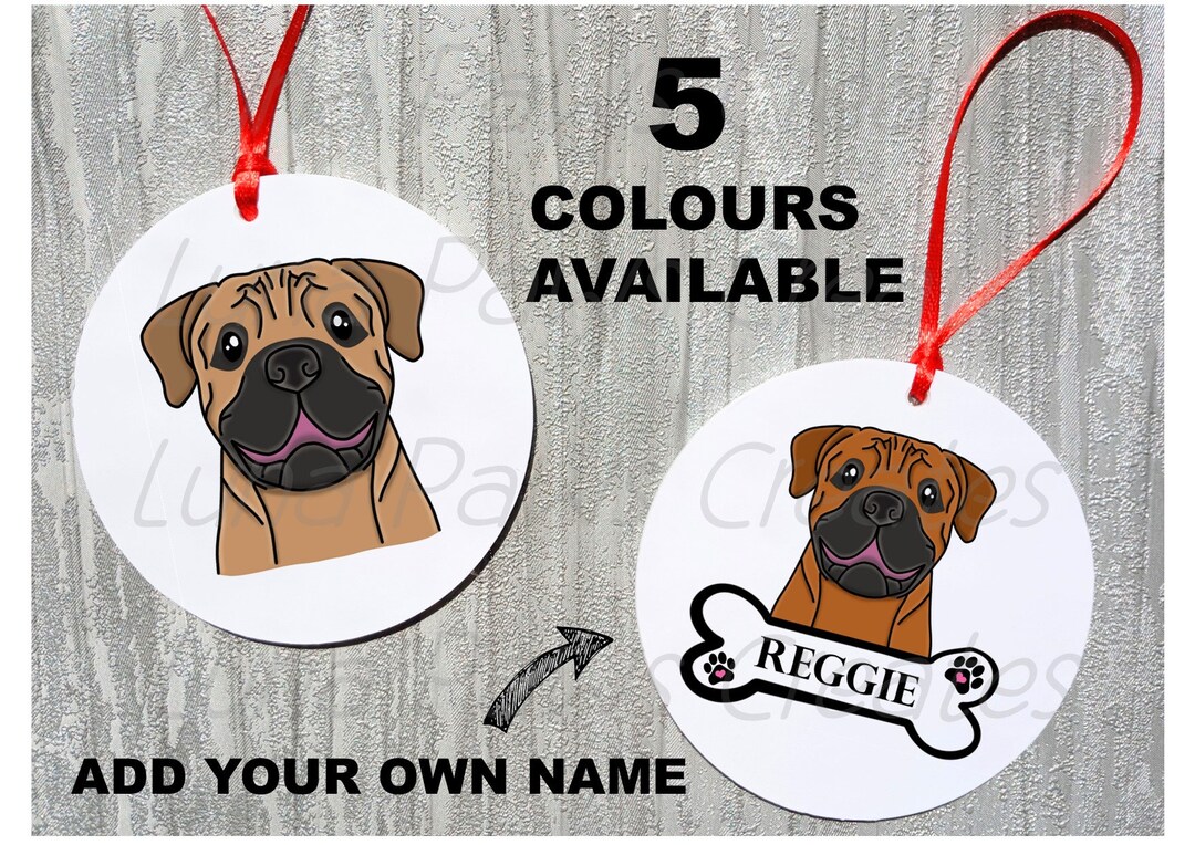 Boerboel Decoration Christmas Boerboel Ornament Custom Boerboel ...