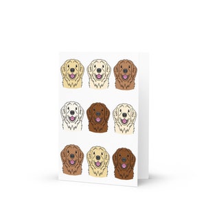Golden Retriever Greetings Card, Retriever Card,dog Print Greetings ...