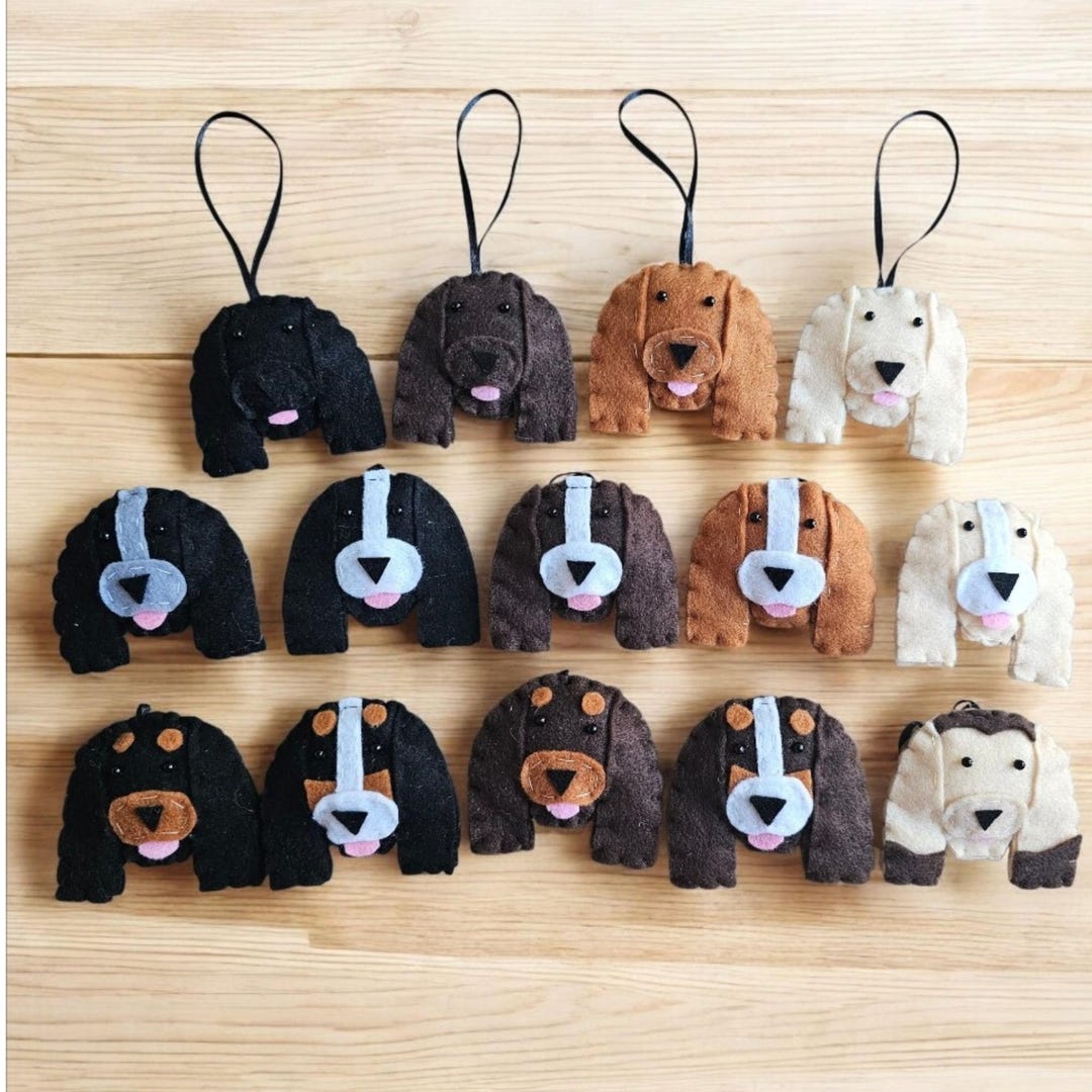 Felt Cocker Spaniel Christmas Decoration - Handmade Dog Gift - Etsy