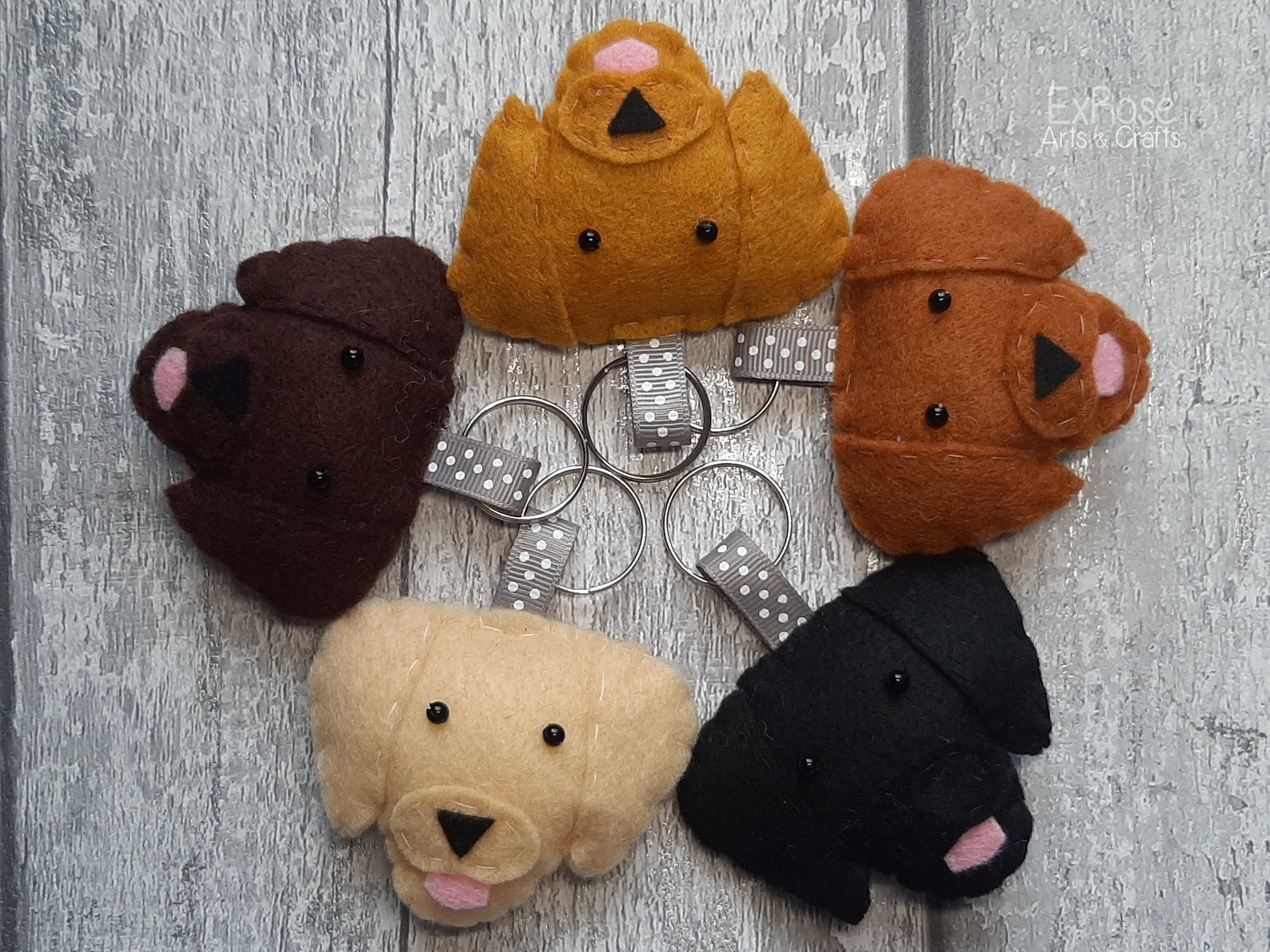 Labrador Keyring Felt Dog Keyring Felt Animal Keyring | Etsy