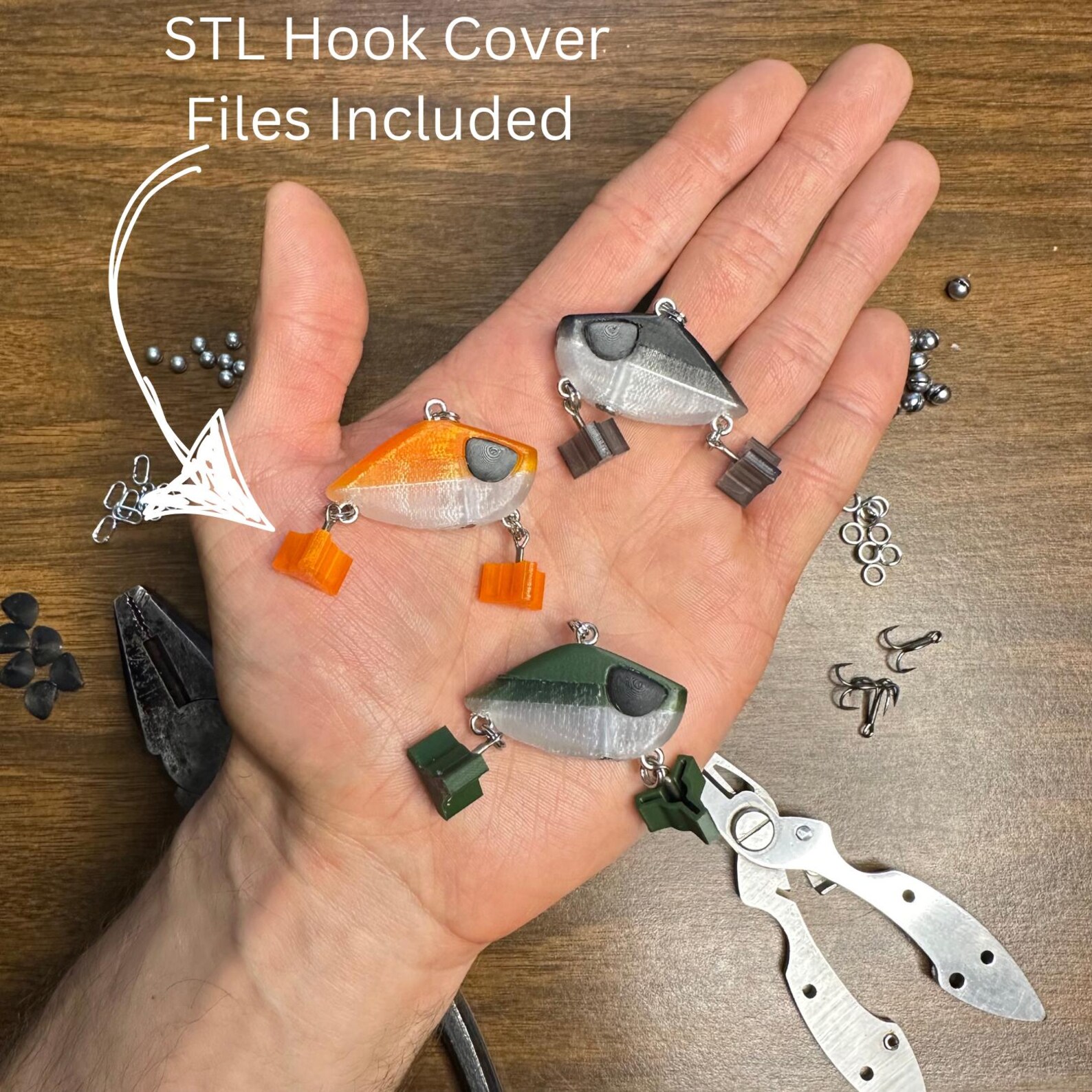 3D Print Fishing Lures 1.5 Inch Mean Eye Lipless Crankbait STL File for ...