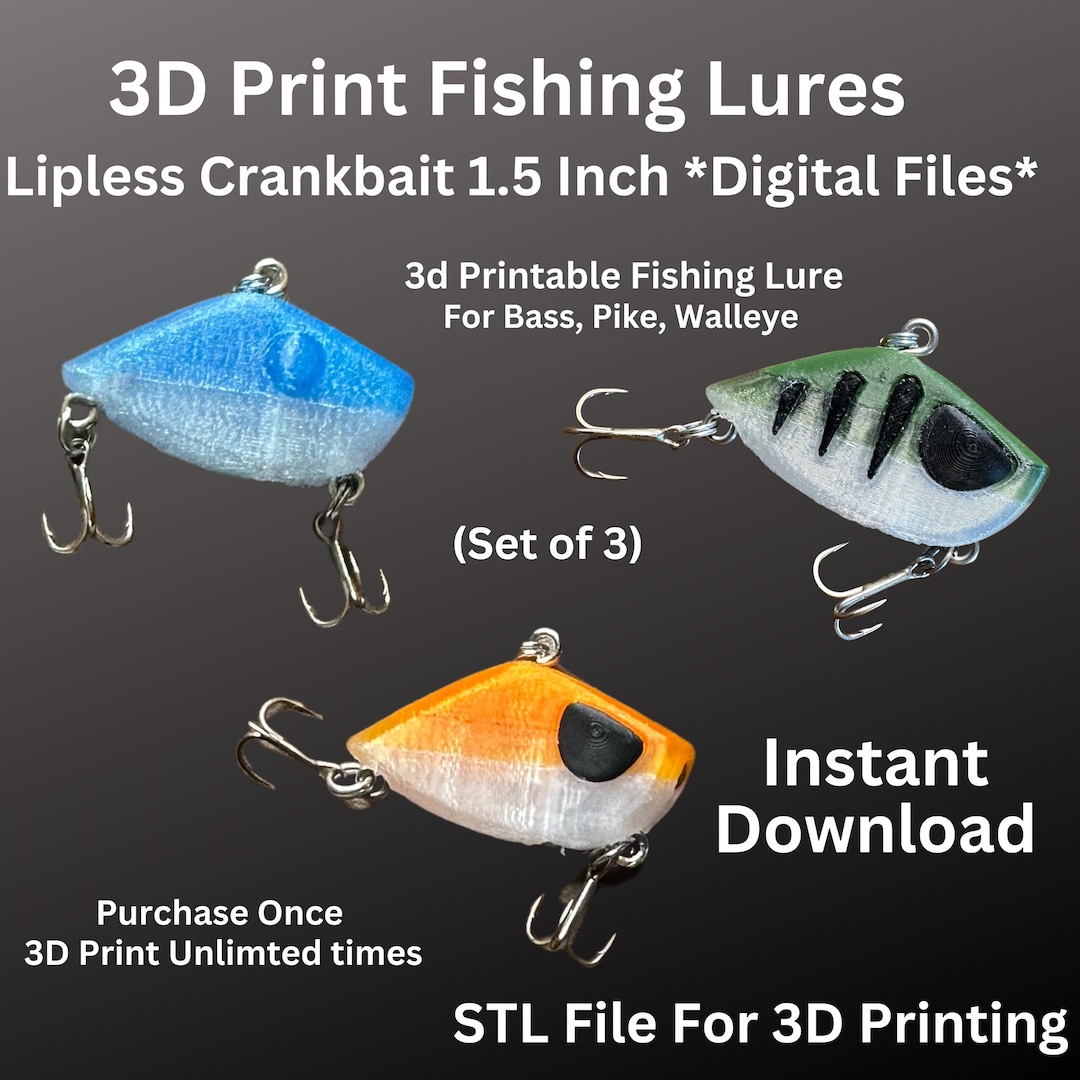 3D Print Fishing Lures Small Lipless Crankbait 1.5 Inch 3D Printing STL ...