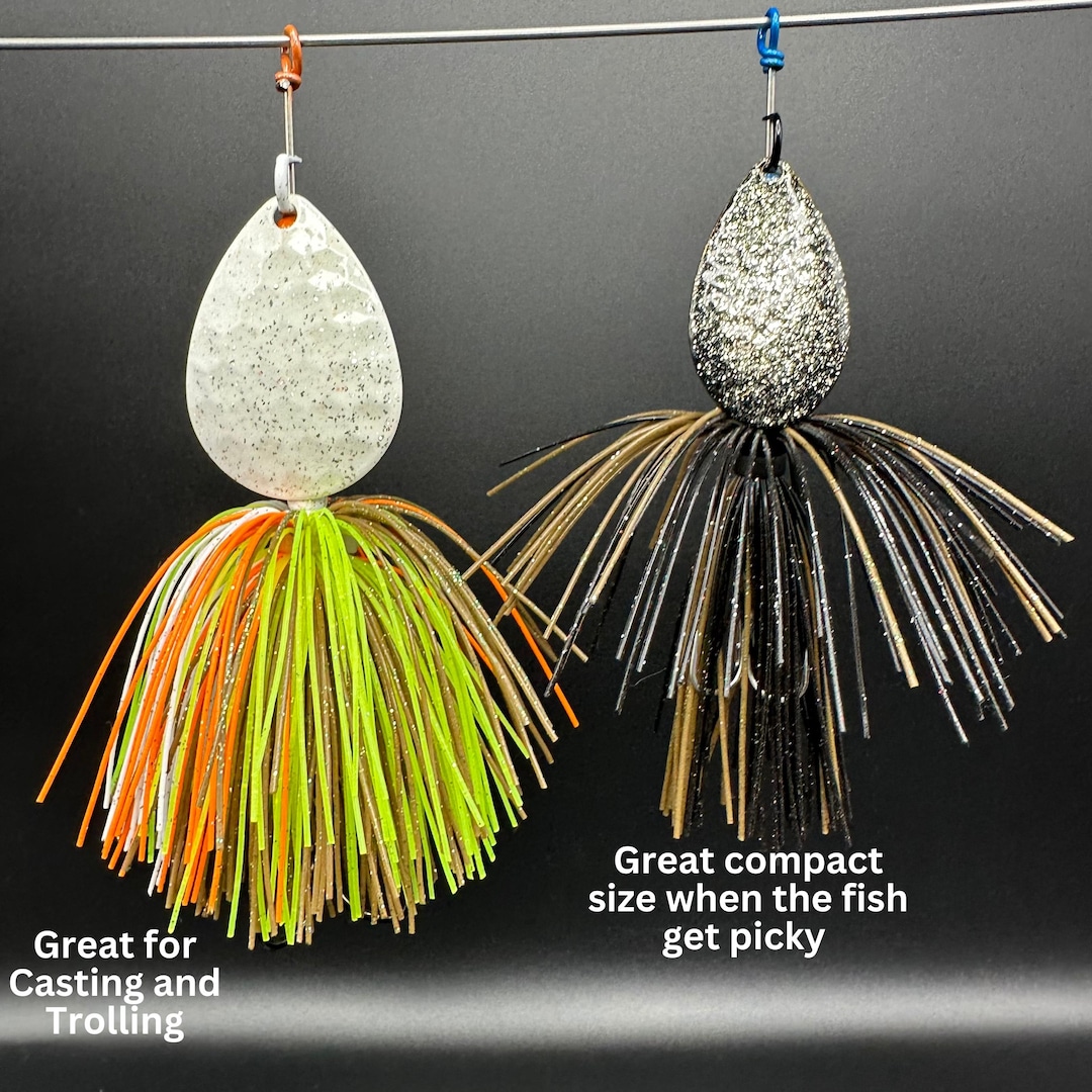 Handmade Fishing Lure Gift Set Custom Inline Spinners Colorful Unique ...