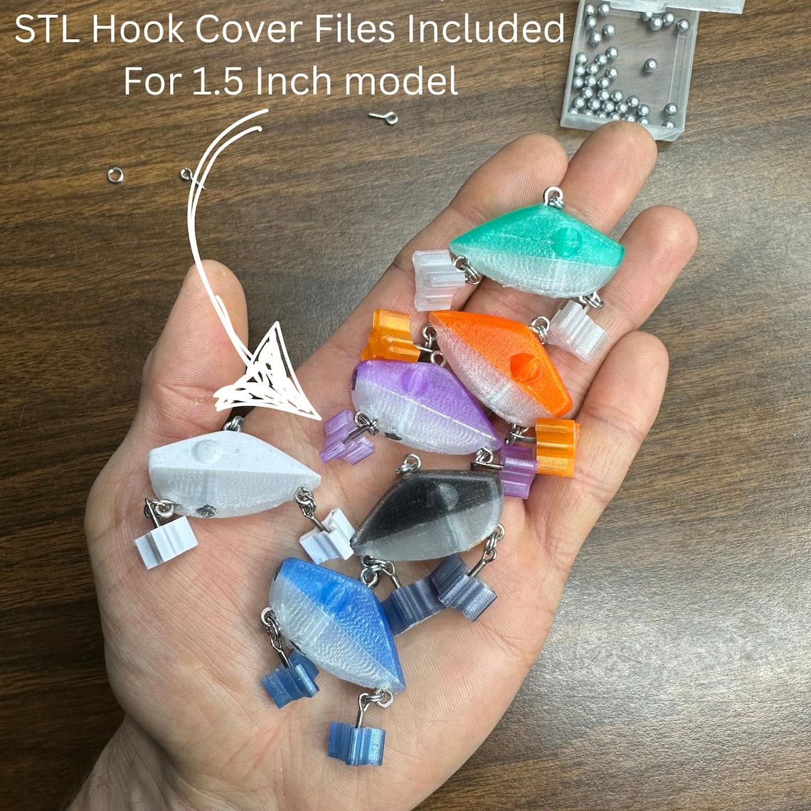 3D Print Fishing Lures Files (2 Sizes) Lipless Crankbait STL 3MF for 3D ...